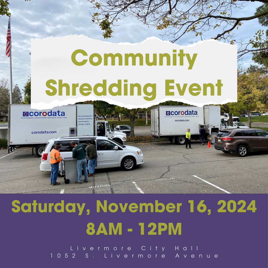 Community Shredding Event on November 16! – Livermore Recycles